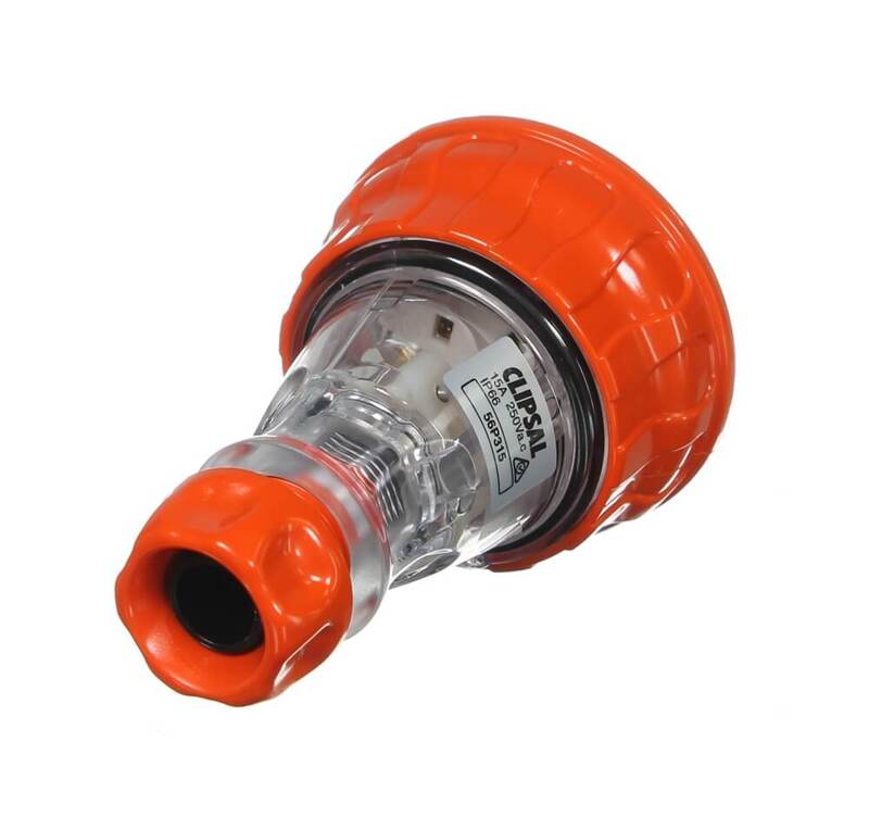 CLIPSAL 56P315-EO | 3 Pin Flat 15Amp Straight Plug IP66 | 56 Series