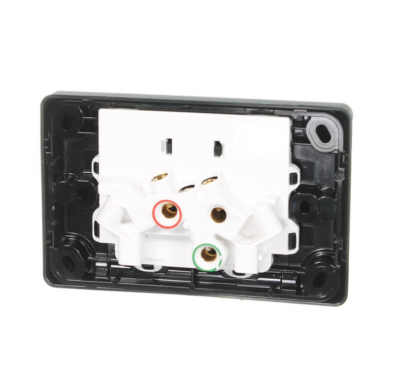 CLIPSAL Classic C2025D-BK | 10 amp Double Pole Double Power Point | Black