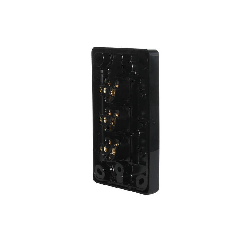 Clipsal C2033VABK | C2000 Series Vertical 3 Gang Switch 10A | Black