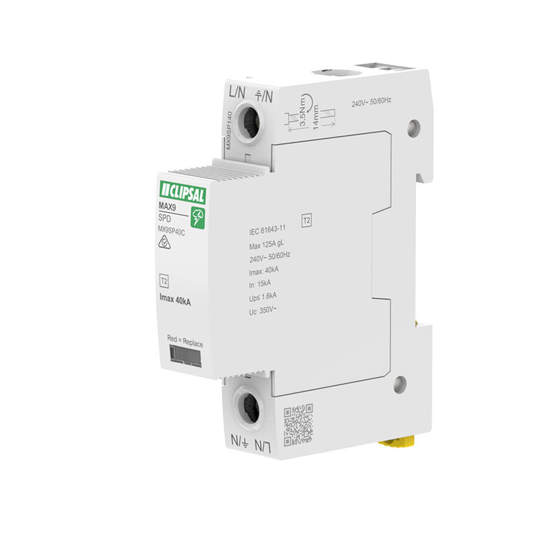 Clipsal MX9SP140 | MAX9 SPD 1P 40kA Surge Protection Device