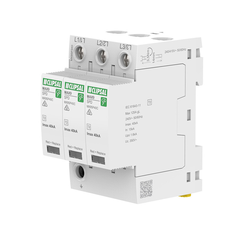 Clipsal MX9SP340 | MAX9 SPD 3P 40kA Surge Protection Device