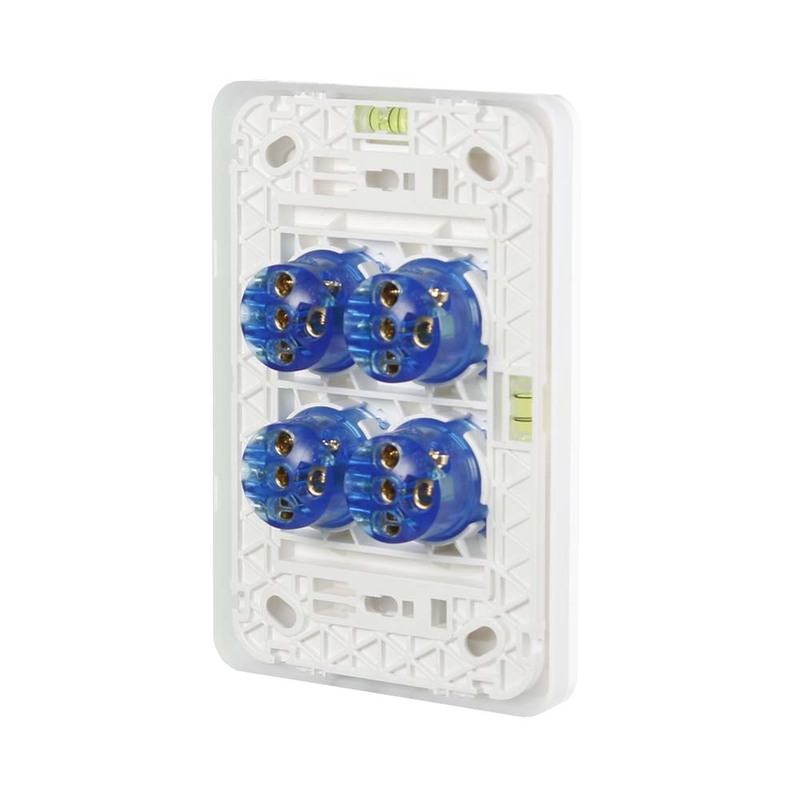 Hager Allure WBHSV4 | 4 Gang Vertical Internal Rocker Switch | 16Amp ...