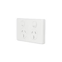 Clipsal C2025-15WE | Double Power Point 250V 15A | White