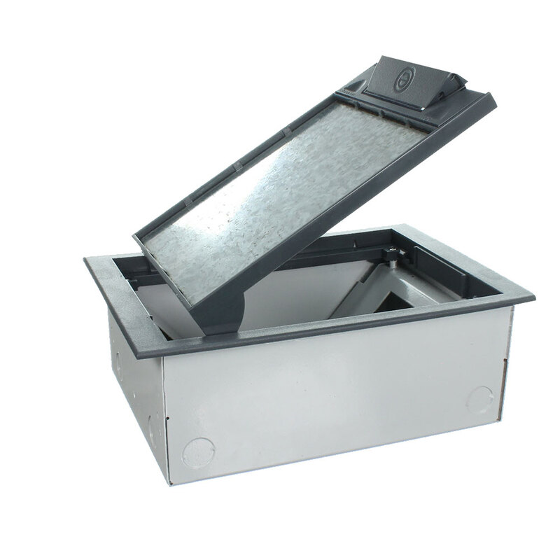 Elsafe Falcon 027.0800.000 | Built-In Screed Floor Box With Lid Grey
