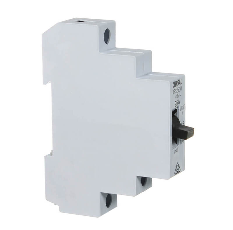 CLIPSAL 4PS25CO | Changeover Switch 1 Pole 25 Amp 240v 50Hz Din Mounted