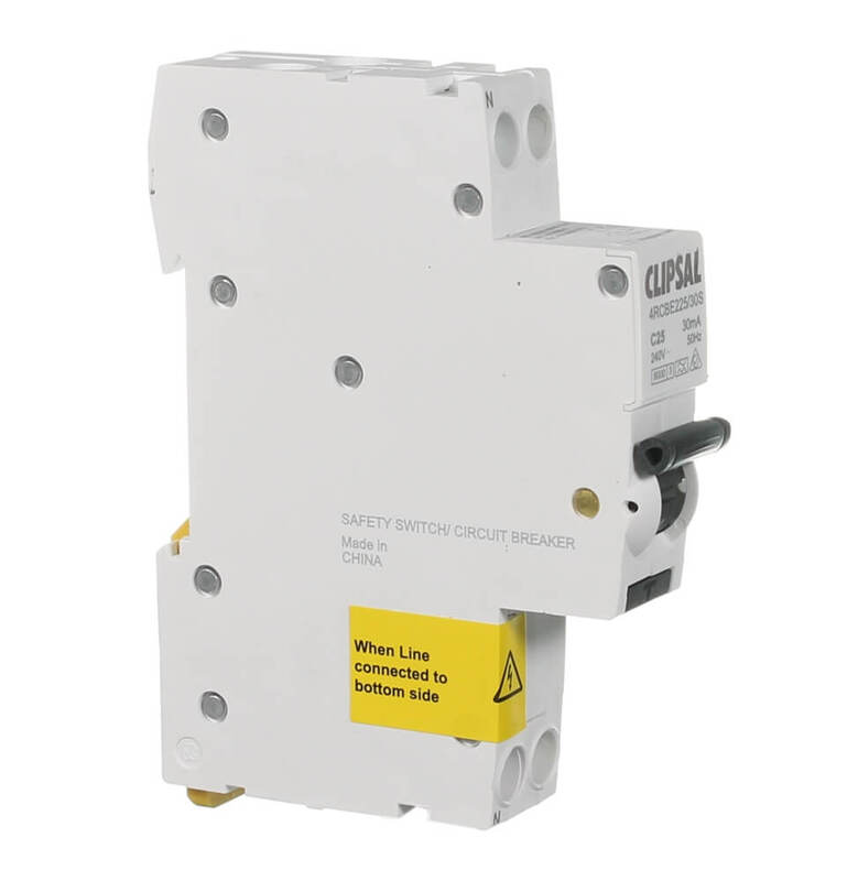 Clipsal 25amp 4RCBE225/30s | RCBO 1p+n 1m 25a 6kA 30mA Slim
