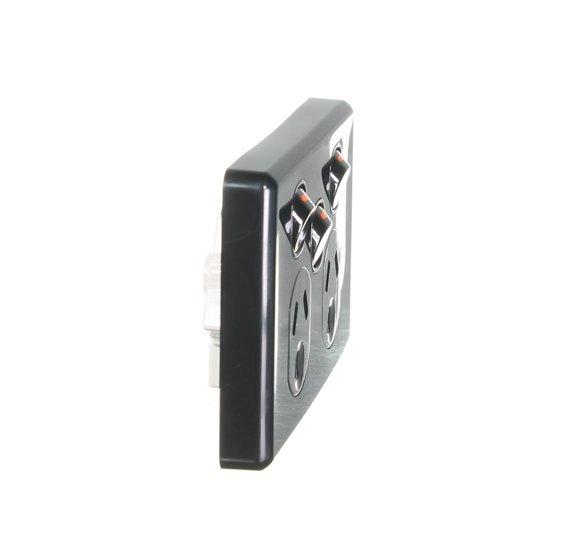 Clipsal C2025XA-BK | Double power point GPO With Extra Switch 10Amp ...