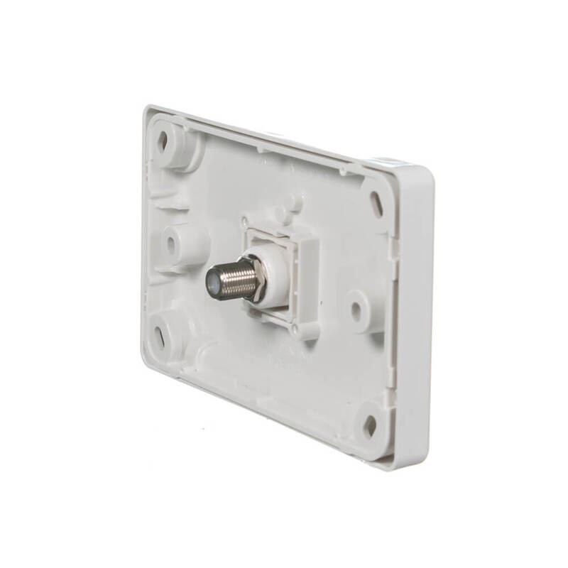 Clipsal Classic C2031VTV75F-WE | Coaxial Outlet Pal To F-Type White