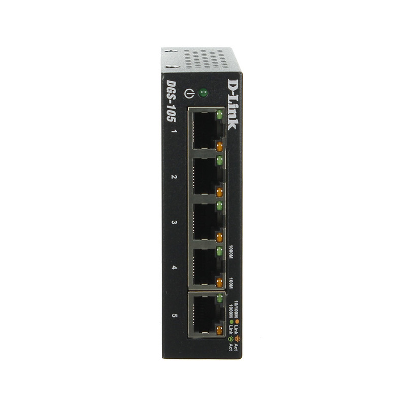 D-Link DGS-105 | 5-Port Gigabit Desktop Switch | Metal Housing
