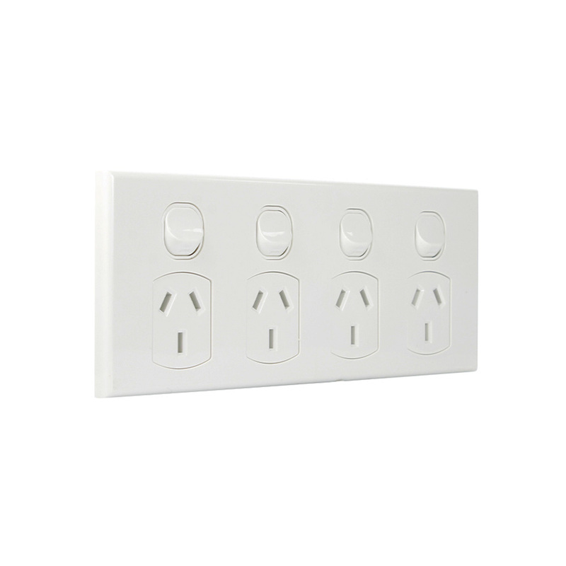 4 Gang slimline power point 10 Amp | White | PO410-L