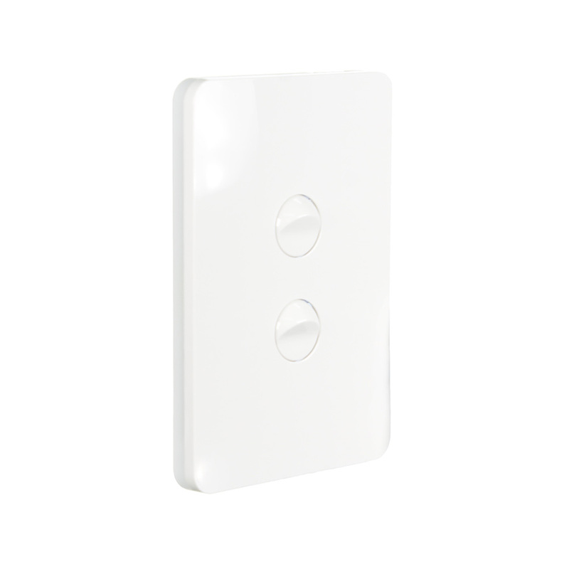 Hager Allure WBHSV2 | 2 Gang Vertical Internal Rocker Switch | 16Amp ...