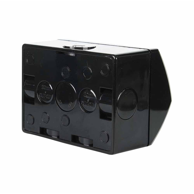 CSG WPOD10NCB | Weatherproof Double GPO 10 Amp | Black Outdoor Power Point