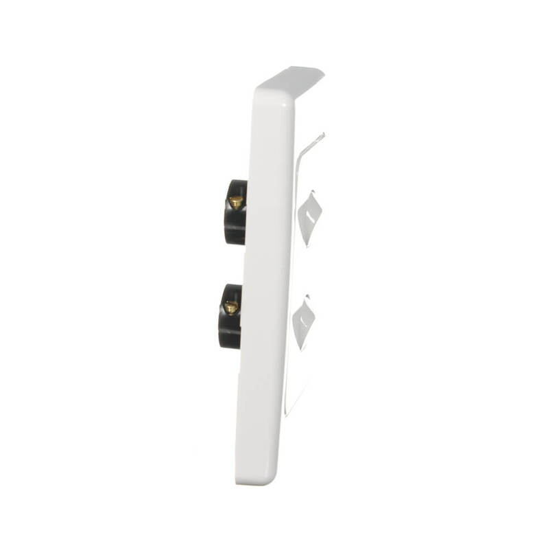 Clipsal 2 Gang Switch 10Amp 250v White (2000 Series) 2032VAWE, 2032VA