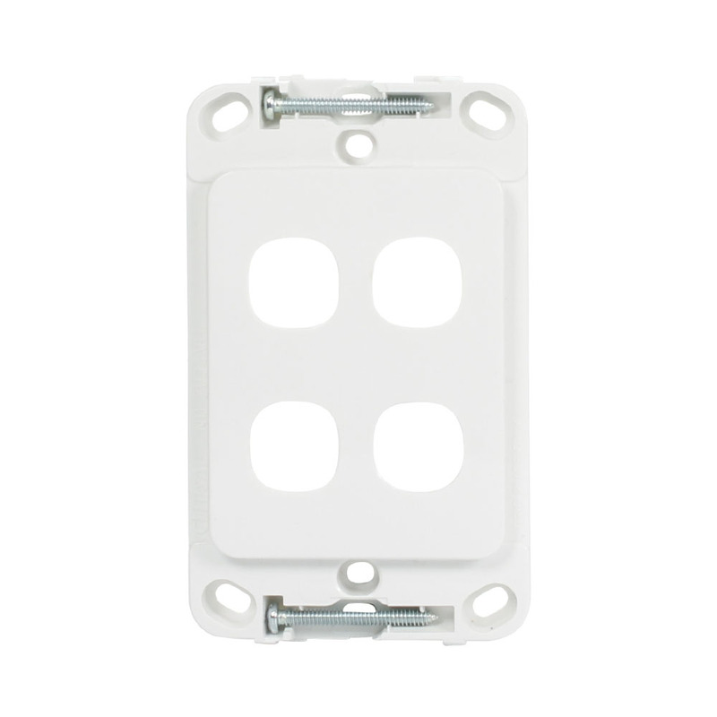 Clipsal 2034VH-WE | 4 Gang Grid And Surround 2000 Series White