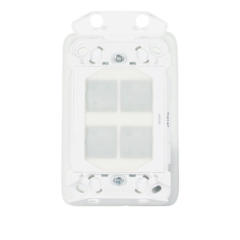 Clipsal Iconic 3044V44-VW | Switch 4 Gang IP44 10Amp Vivid White | Wet ...
