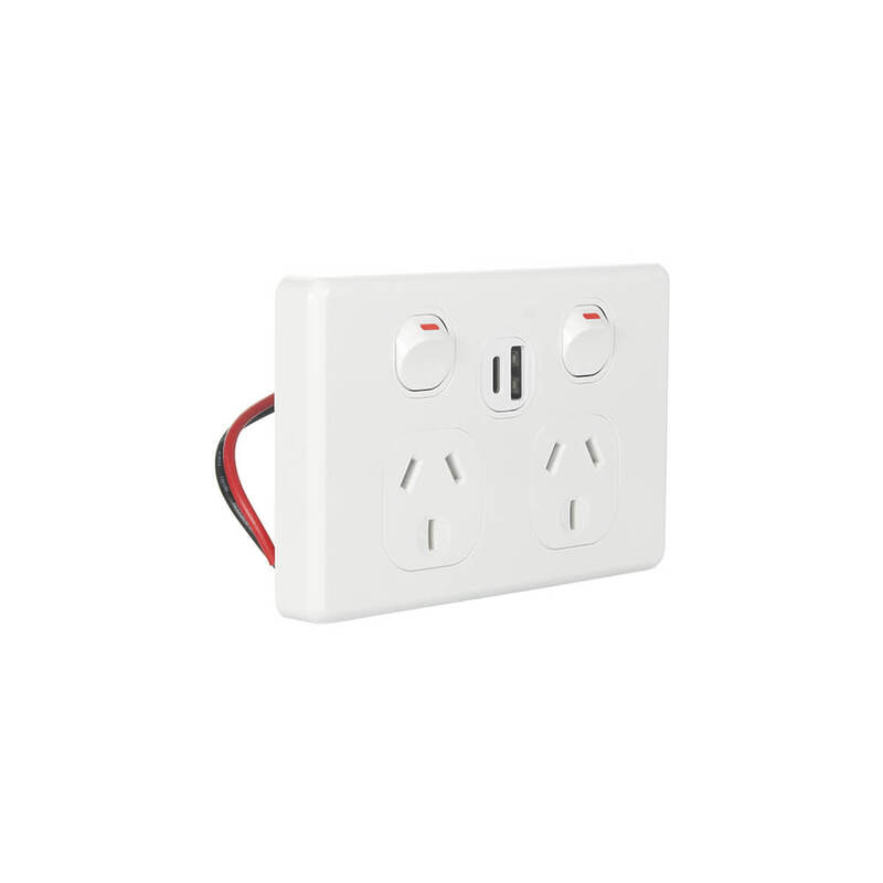 NLS Double Power Point with USB-A & USB-C - Modern Charging Solution