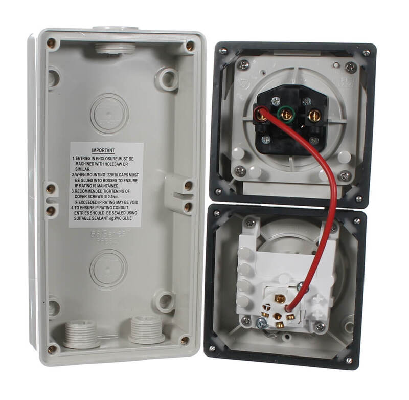 Clipsal 56C315GY | 15 Amp Single Phase 3 Flat Pins IP66 Industrial ...