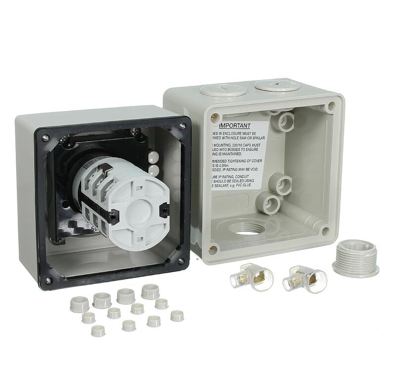 Clipsal 56SW320R-GY | 20A 3 Pole Reversing and Changeover Surface ...