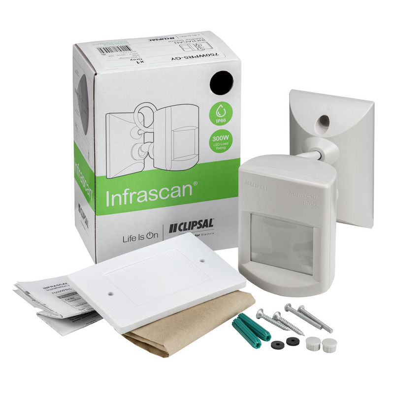 Clipsal 750WPR5-GY | Infrascan Passive Infrared |18m Detection Range ...