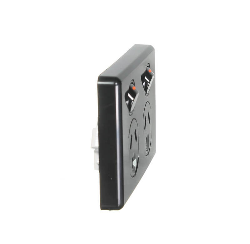 CLIPSAL Classic C2025D-BK | 10 amp Double Pole Double Power Point | Black