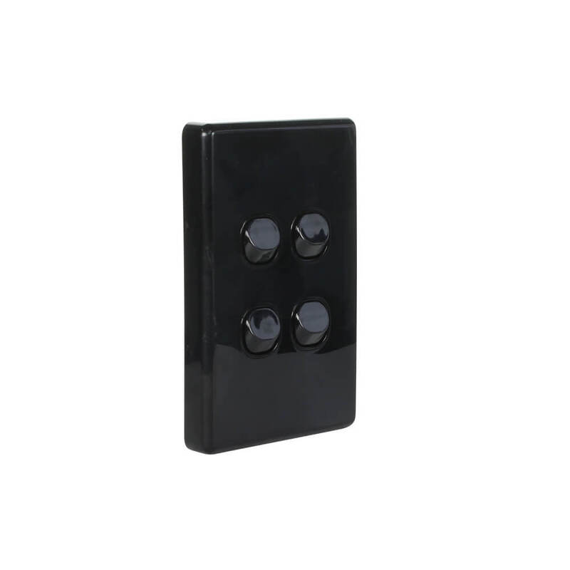 Clipsal C2034VABK | C2000 Series 4 Gang Switch 10A | Black