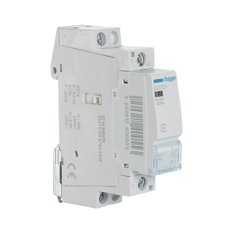 Hager ESC125 | 25Amp 1 Pole Contactor 240V