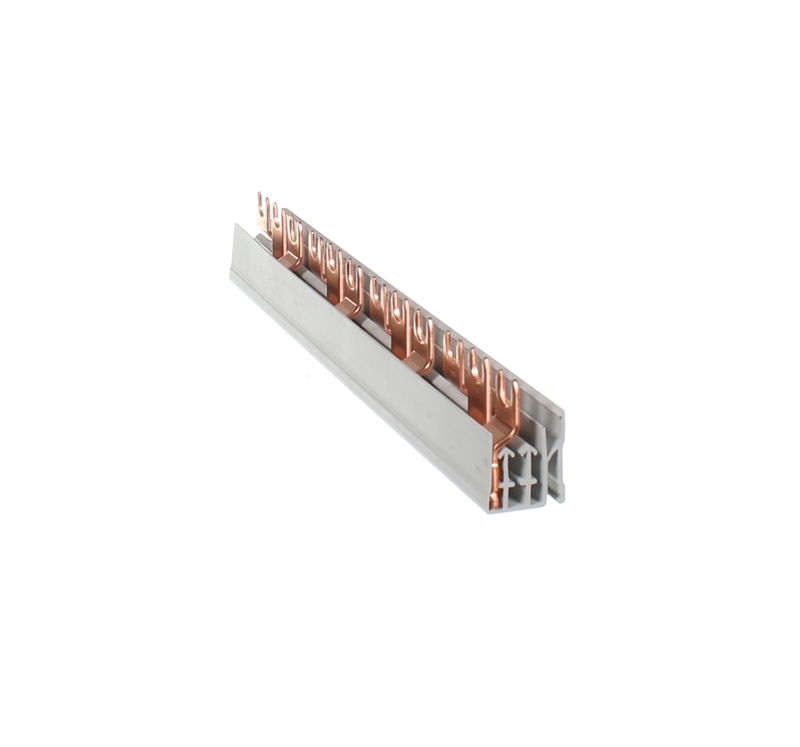 Hager KDN380A | 12 Pole 3 Phase Fork Style Insulated Busbar 80A 16mm²