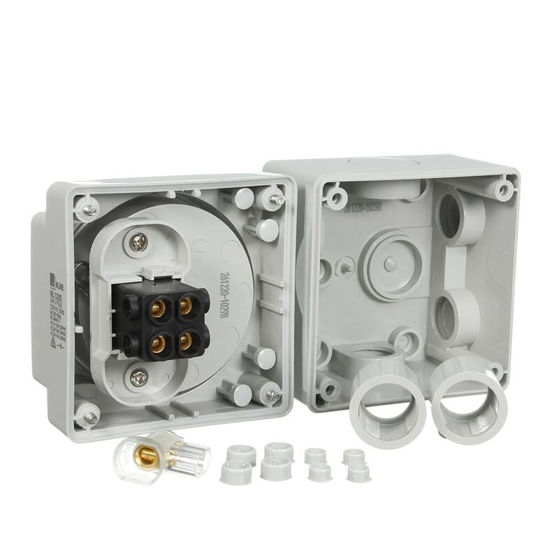 NHP NLINE NL120S | Weatherproof Isolator 2 Pole 20 amp M100 250v | Small