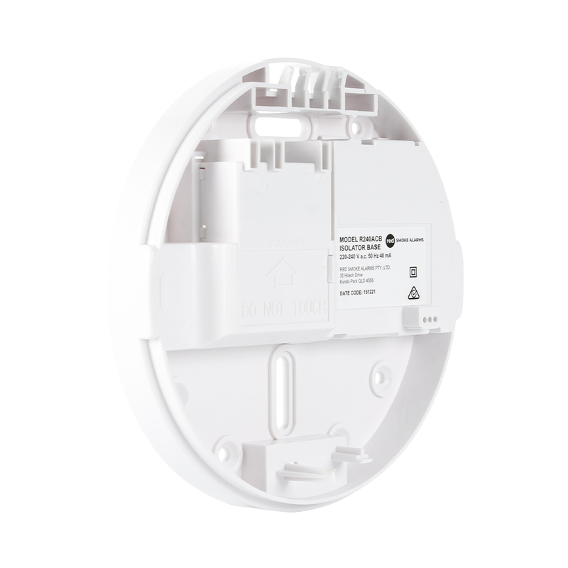 Red Smoke Alarms R240ACB | 240V Base for 240v smoke alarms when ...