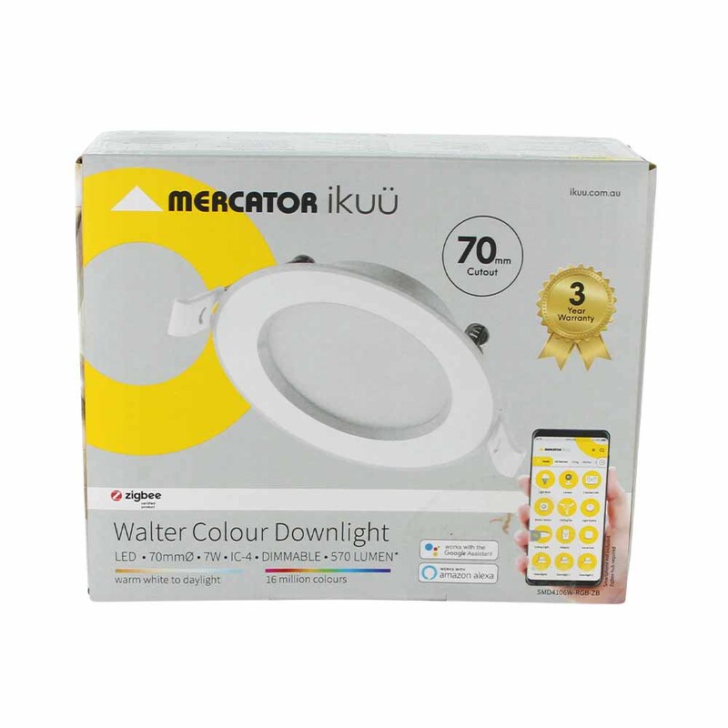 Mercator Ikuu SMD4106W-RGB-ZB | 70mm Walter Downlight CCT | RGB | Zigbee