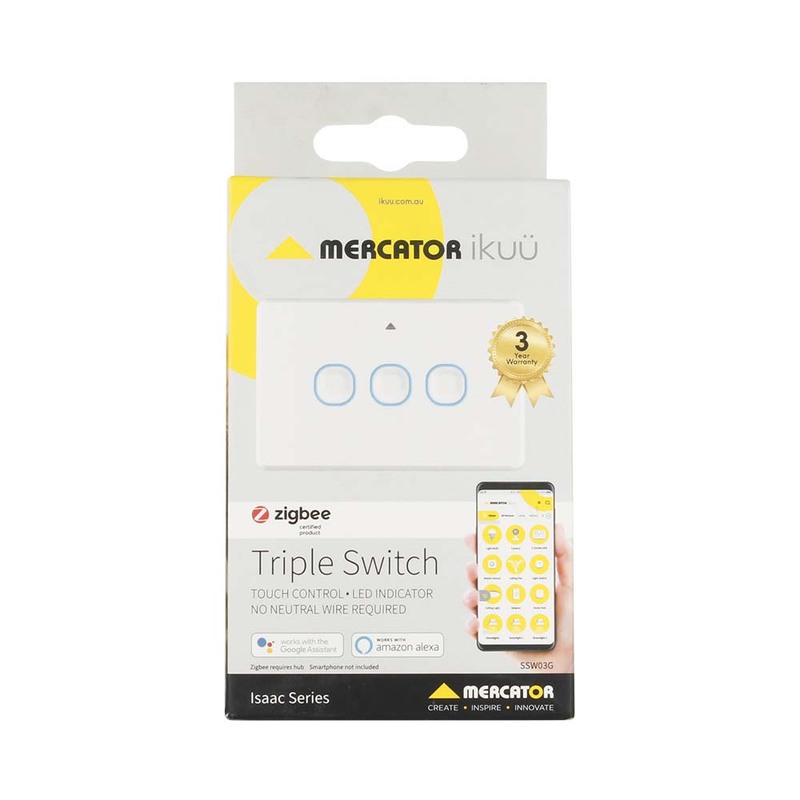 Mercator Ikuu SSW03G | Smart Triple Switch | Zigbee