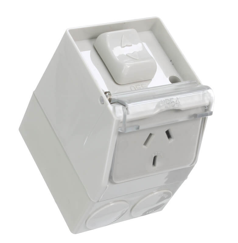 CLIPSAL WSC228-GY | Single Weatherproof Power Point GPO 10amp 250v with ...