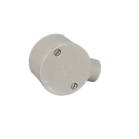 Clipsal 1 Way 25mm Round Shallow Junction Box | 240-25-1-GY | Jbox