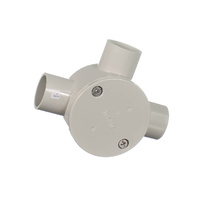 Clipsal 240-25-3-GY | 3 Way 25mm Round Shallow Junction Box