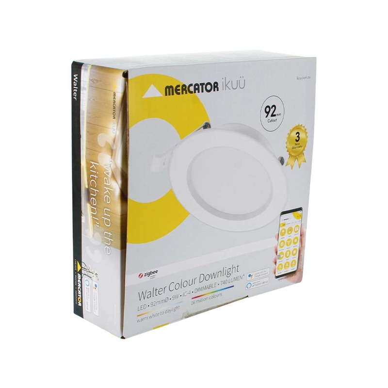 Mercator Ikuu SMD4109W-RGB-ZB | 92mm Walter Downlight CCT | RGB | Zigbee
