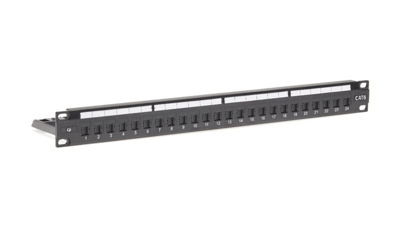 4Cabling 006.004.0002 | 24 Port Cat 6 Rackmount Patch Panel 1RU