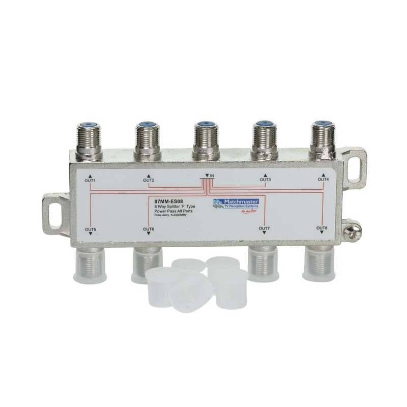 Matchmaster 07MM-ES08 | 8-Way F-Type Splitter | Optimal Performance