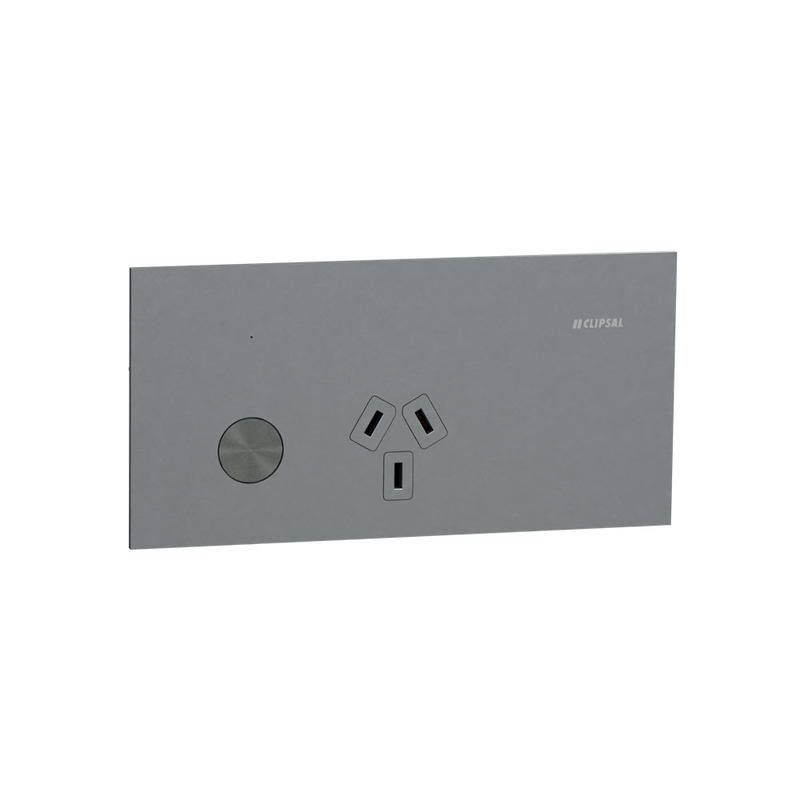 Clipsal 1010CSZ-PT | Solis T Series Horizontal Single GPO | Platinum ...