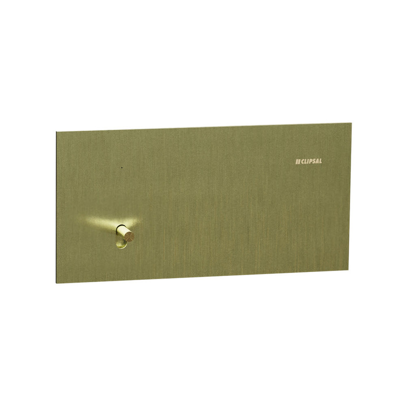 Clipsal 1041TA-LB | Solis T Series 1 Gang Switch 20A/16AX | Living Brass