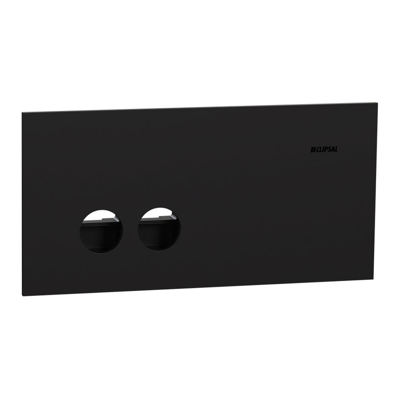 Clipsal 1042PUA-ZB | Solis Range 2 Gang Switch Grid and Plate | Matte Black