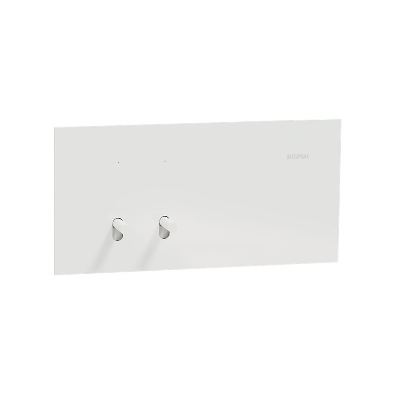 Clipsal 1042TA-WC | Solis T Series 2 Gang Switch 20A/16AX | White Ceramic