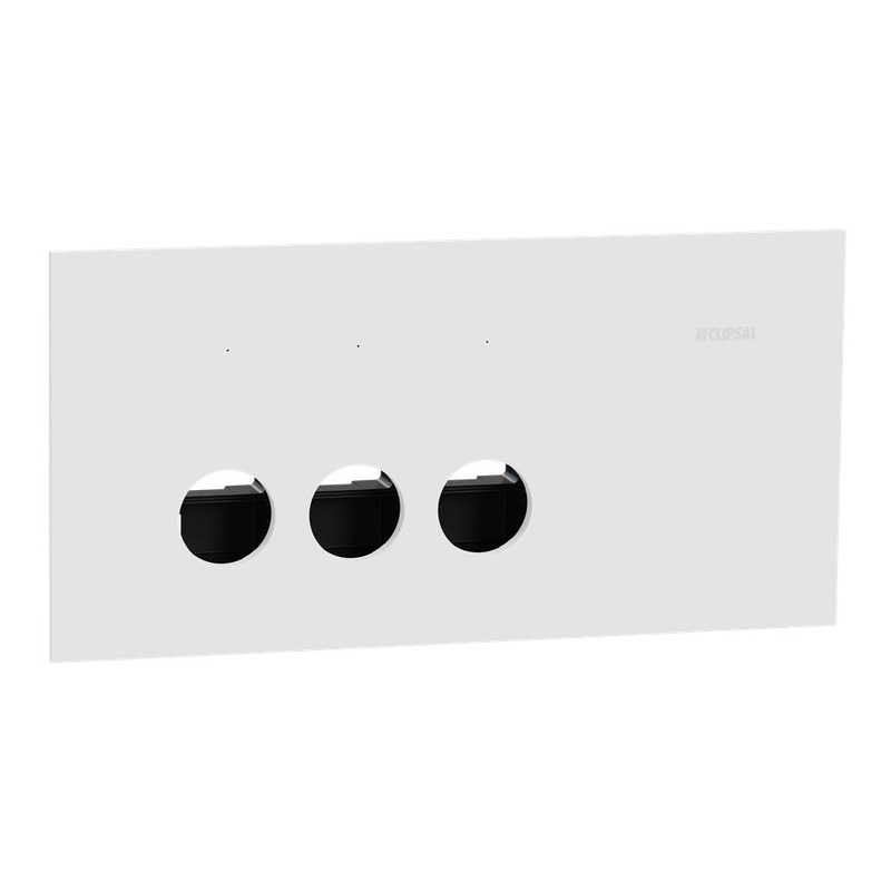Clipsal 1043PUA-ZW | Solis Range 3 Gang Switch Grid and Plate | Matte White