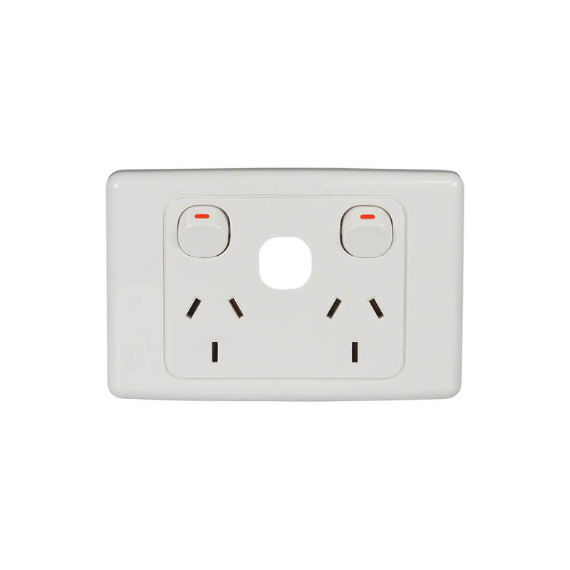 Clipsal 2025XUAWE Double Power Point GPO with Extra Switch Slot ...