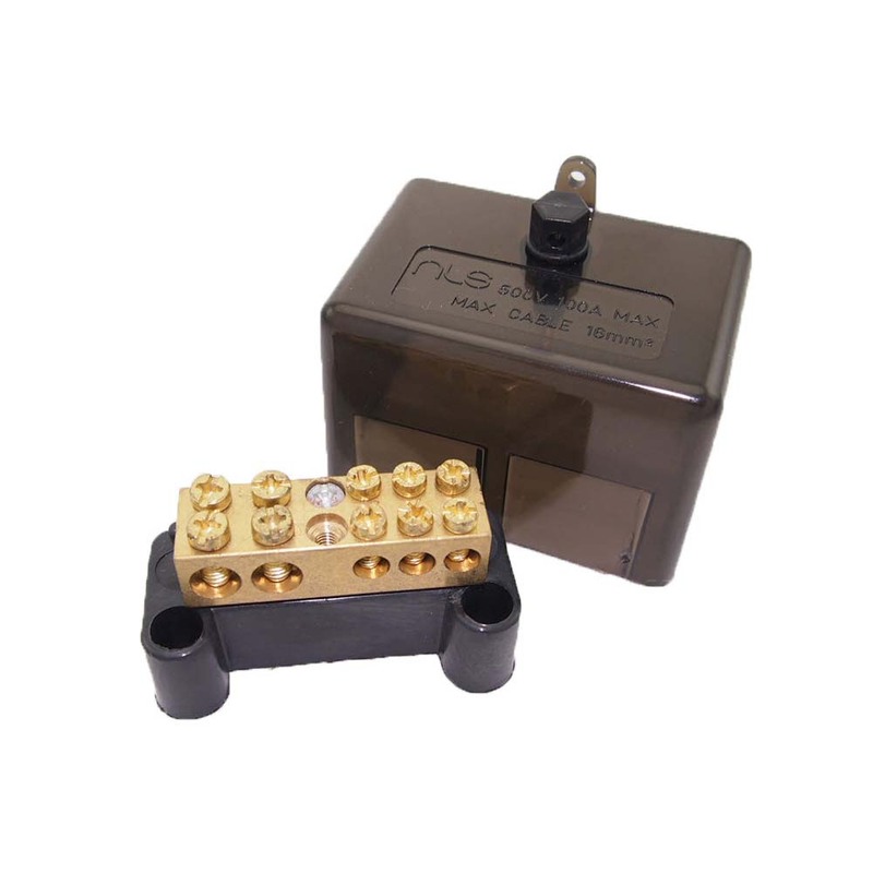 NLS 30037 | 5 Hole Neutral Link Black Housing