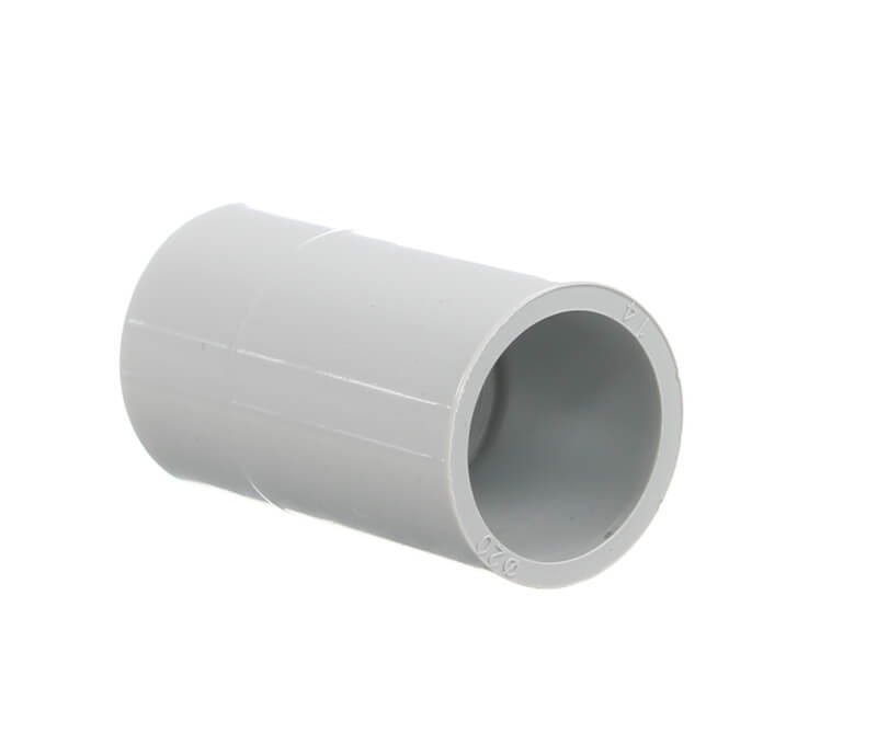 NLS 30075 | 20mm PVC Coupling Plain Grey TC20