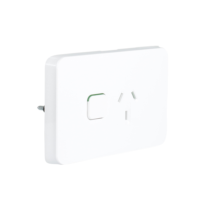Clipsal Iconic 3015VW | Single Power Point GPO 10Amp 250v Vivid White