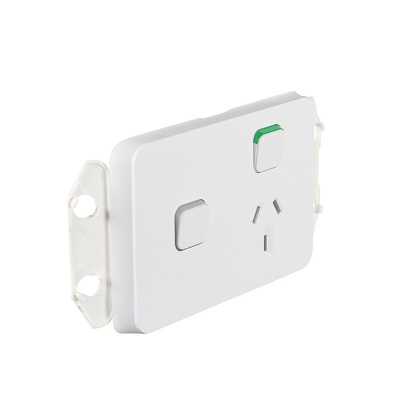 Clipsal Iconic 3015XA-VW | Single Switch Socket Outlet, Horizontal ...