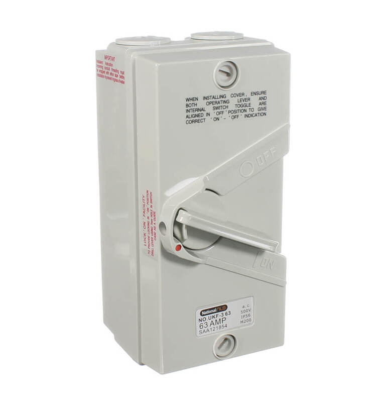 NLS 30258 | Three Pole 63Amp Isolating Switch | IP56 Weather Protected