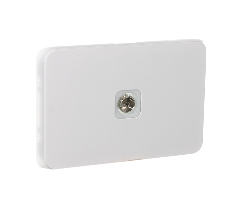 Clipsal Iconic 3041VTV75F-VW | Coaxial Outlet Pal To F-Type Vivid White