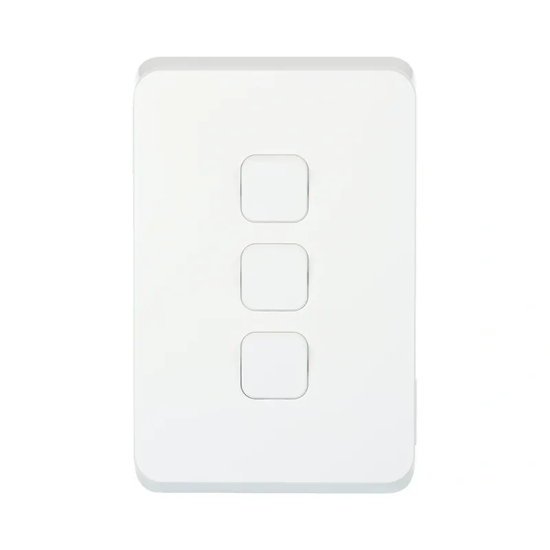 Clipsal 3043C-XW | Iconic 3 Gang Switch Cover | Extra White | (SKIN ONLY)